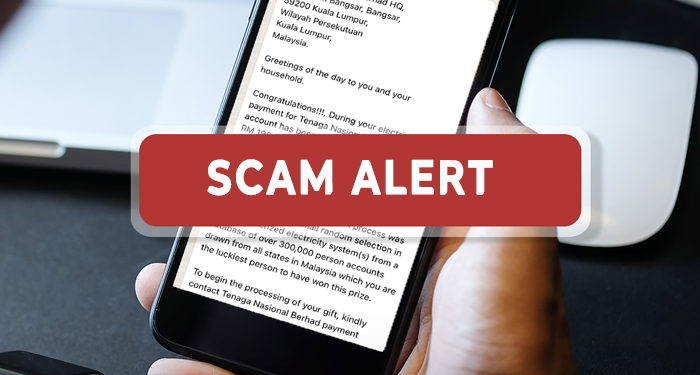 Scam Alert - Tenaga Nasional Berhad