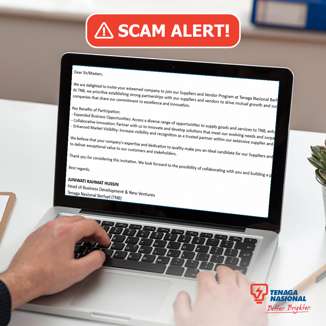 Scam Alert - Tenaga Nasional Berhad