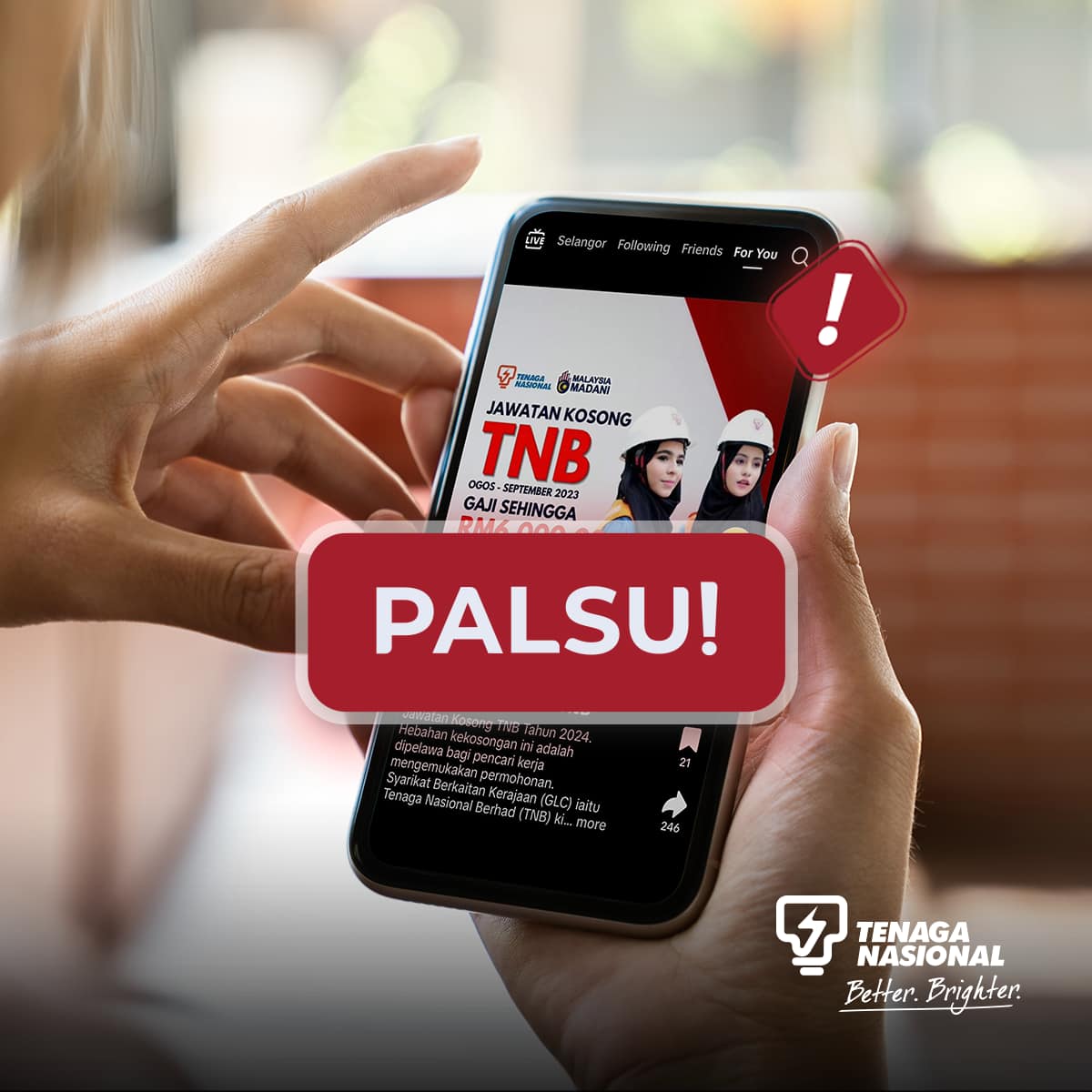 Scam Alert - Tenaga Nasional Berhad